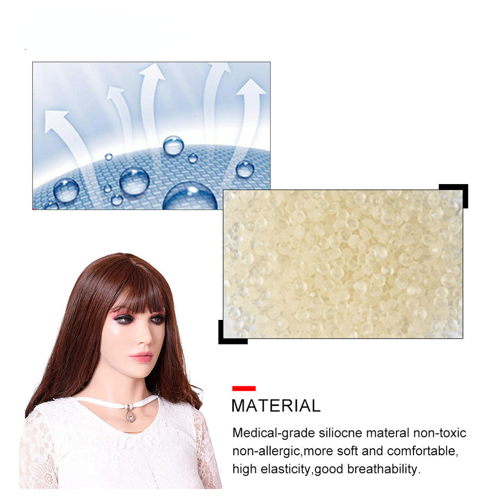 Silicone Female Mask Full Face Headware Props for Crossdresser Transv ...